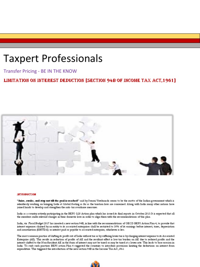 Transfer Pricing: Interest Deduction Limits | PDF | Loans | Financial ...