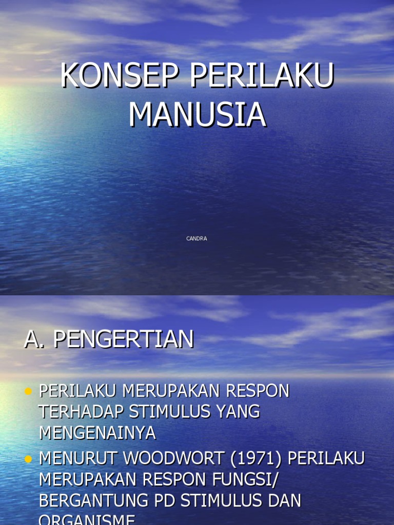 Konsep Perilaku Manusia | PDF