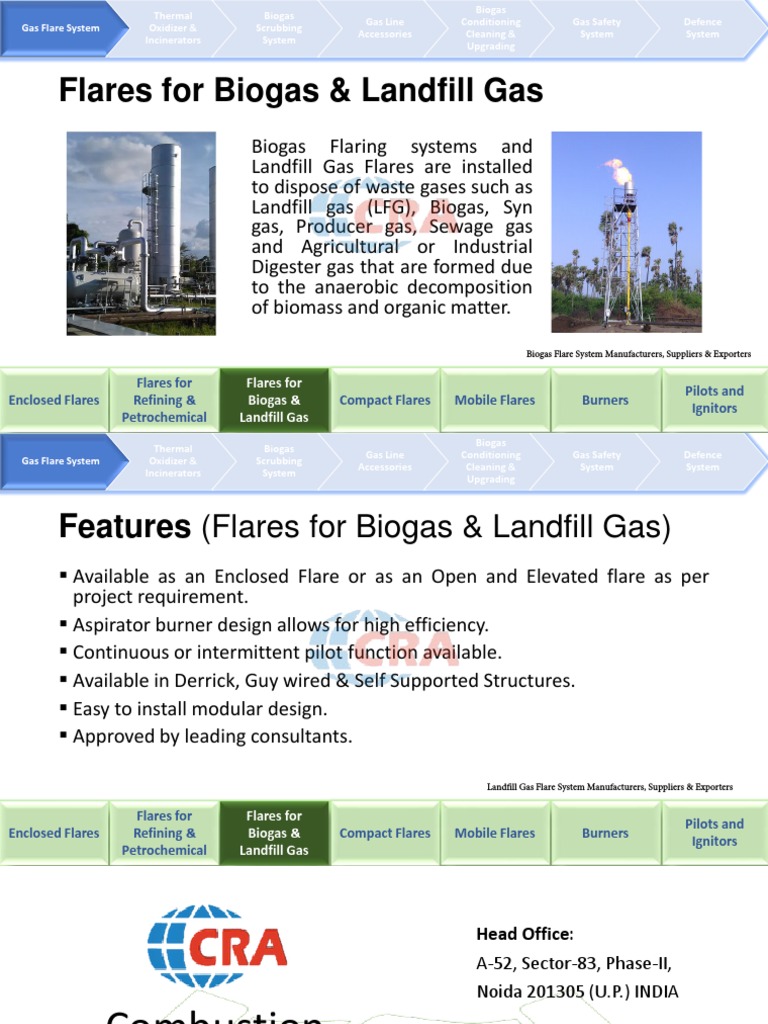 Flares For Biogas & Landfill Gas | PDF | Biogas | Economy And The ...