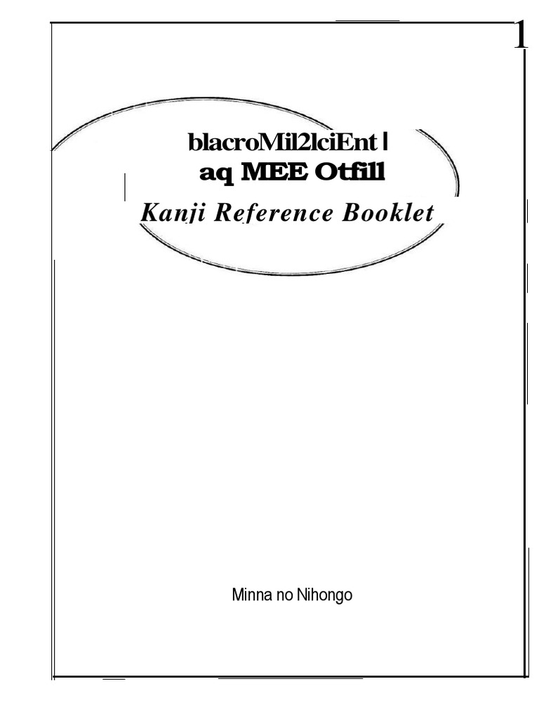 Kanji Study I (Reference Booklet) (2000) | PDF | Yamato People | Kanji