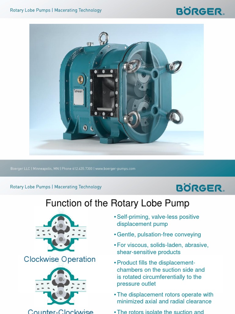 BORGER 1500 Rotary Pump Montgomery | Sewage Treatment | Pump