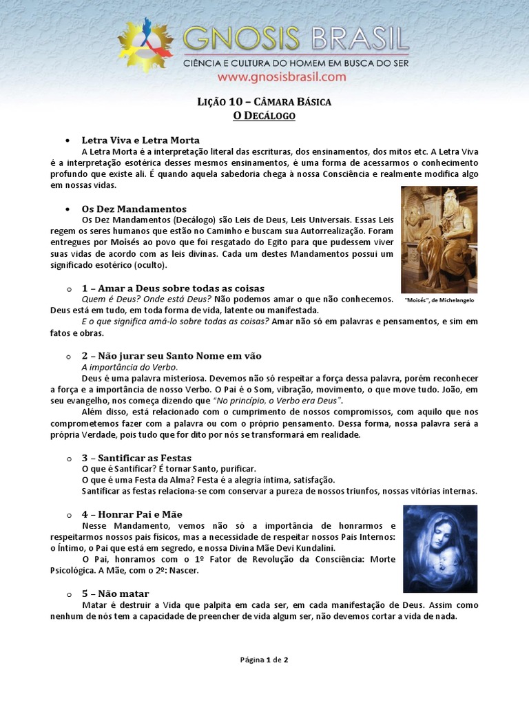10. O Decálogo | PDF | Os Dez Mandamentos | Logotipos