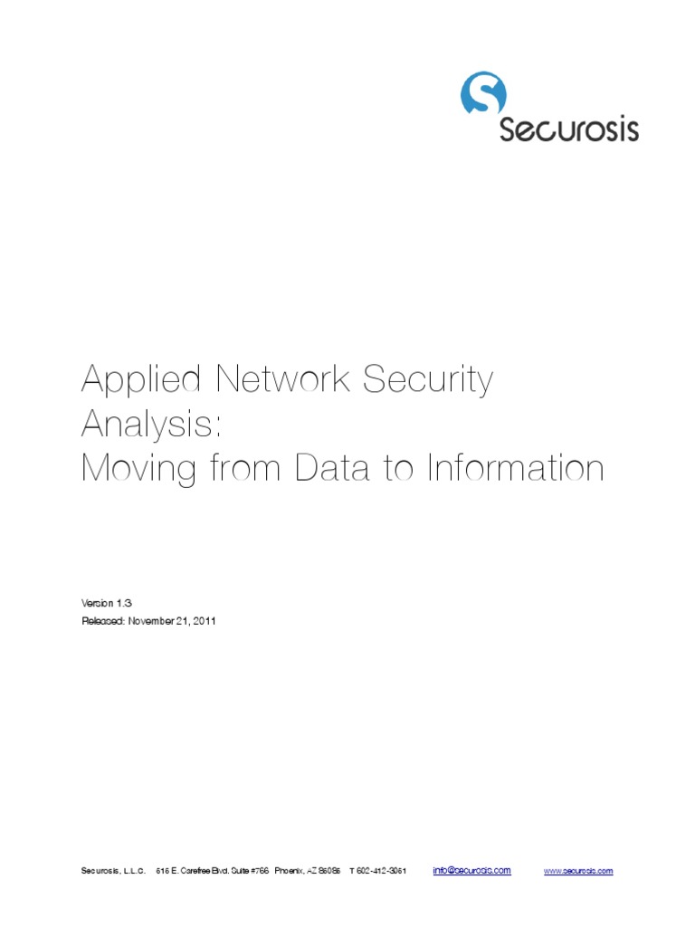 Securosis Applied Network Security Analysis-FINAL | PDF | Computer Network | Malware