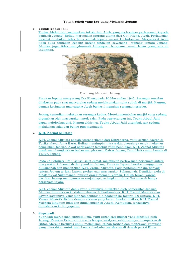 Tokoh Perjuangan Jepang | PDF | Politik | Klasik