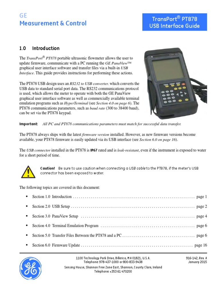 GE PT878 USB Man 916 142ra 2015 01 | PDF | Usb | Device Driver