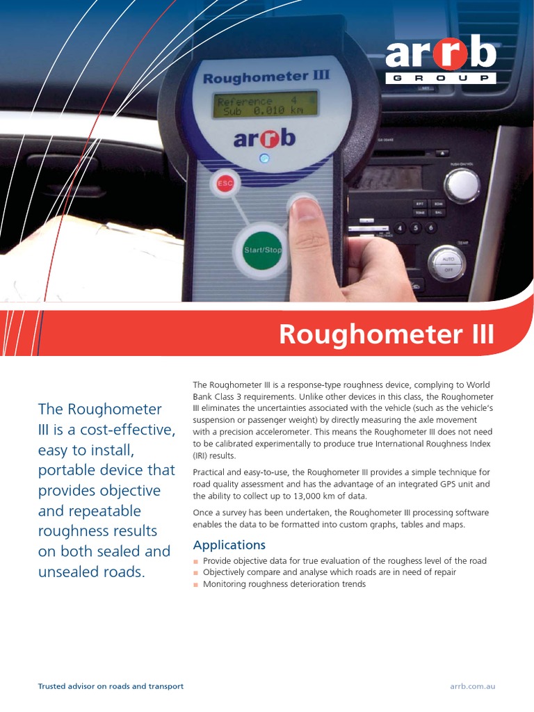 ARRB Roughometer III Brochure | PDF | Engineering | Systems Engineering