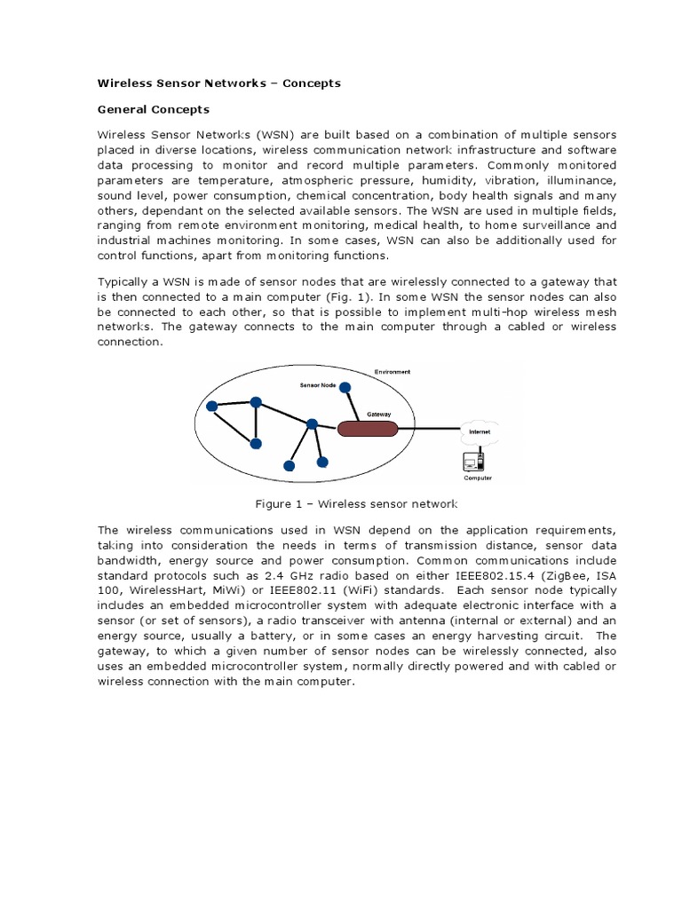 WSN Concepts and Topologies Explained | PDF | Wireless Sensor Network ...