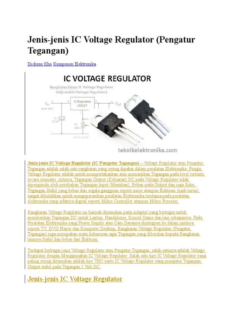 Jenis - Ic Regulator | PDF | Komputer