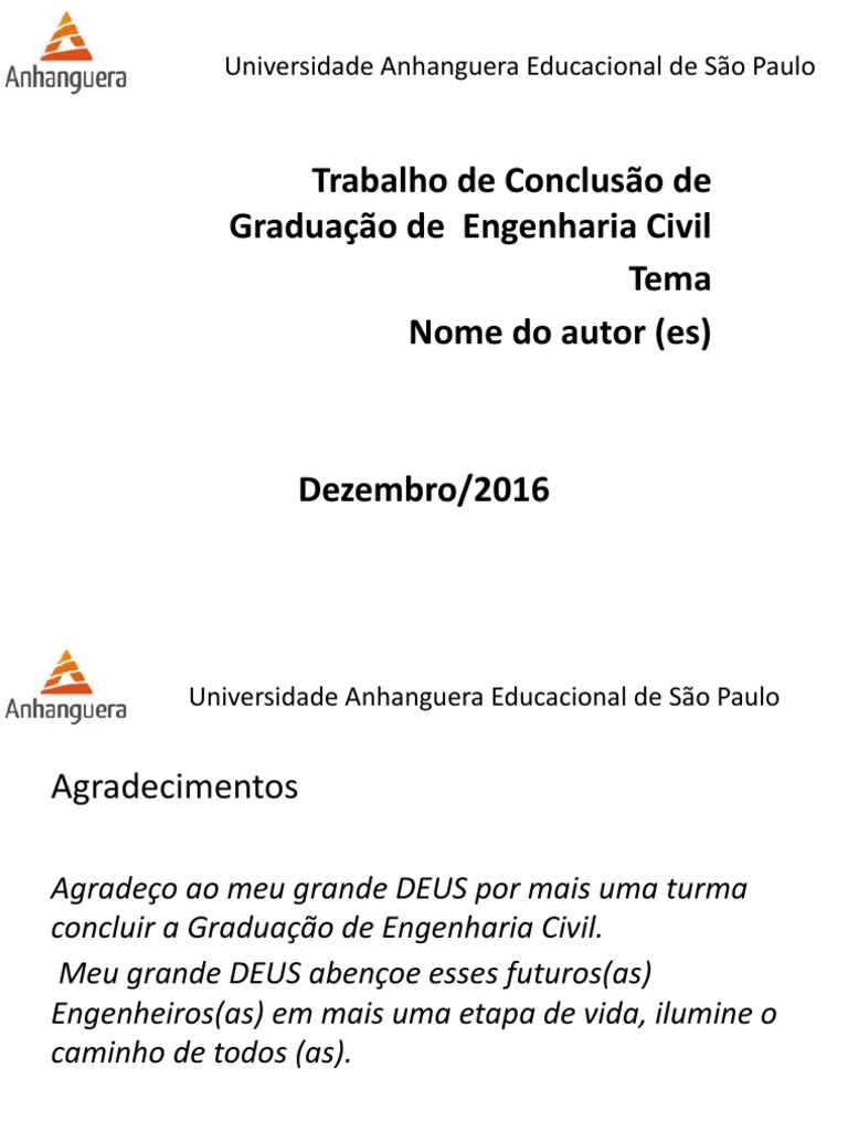 Modelo Slide TCC Engenharia Civil 2016 | PDF Modelo Slide TCC Engenharia Civil 2016 | PDF