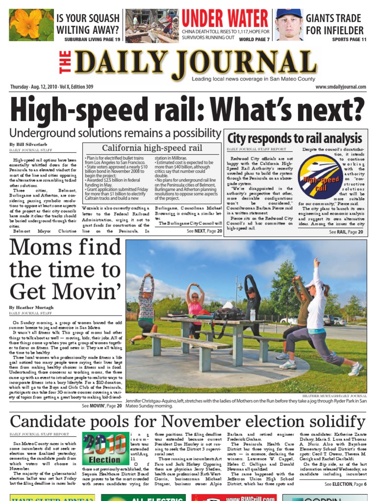 08-12-10 Issue of The Daily Journal | PDF | Nature | Business