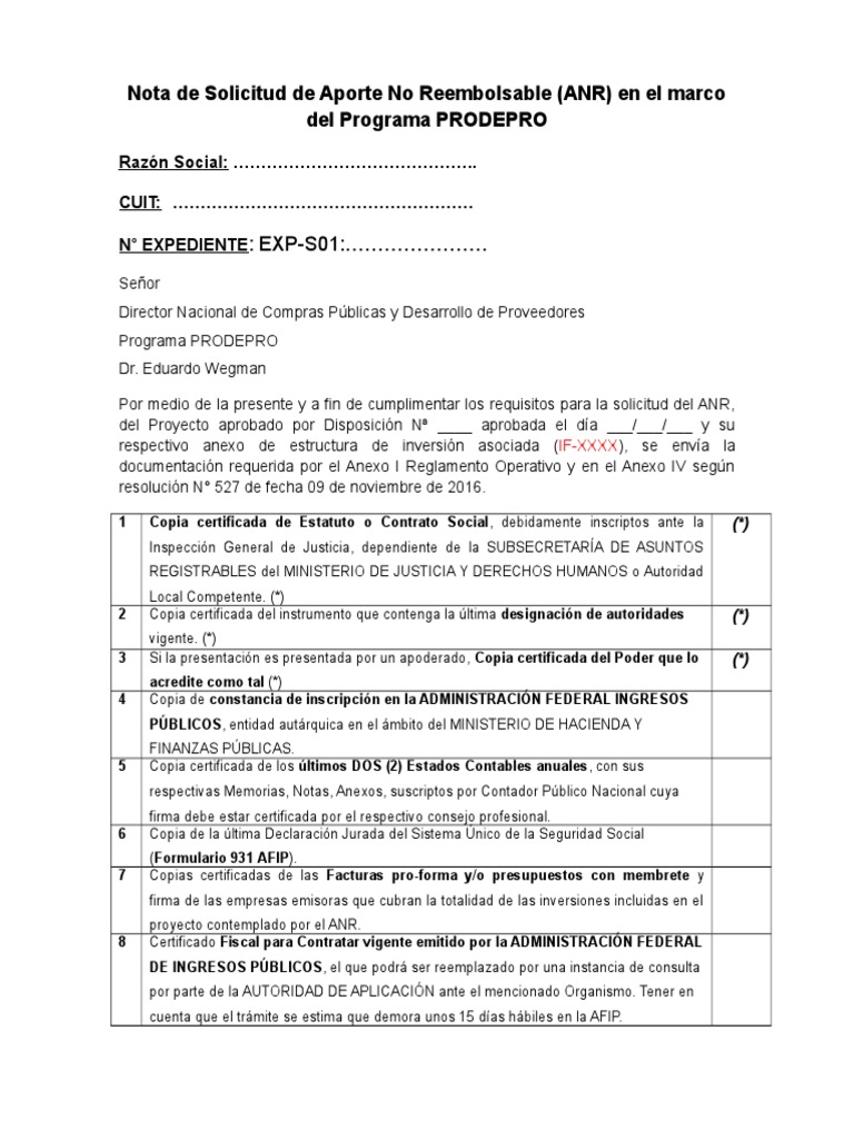 Solicitud de Aporte No Reembolsable PRODEPRO | PDF | Póliza de seguros ...