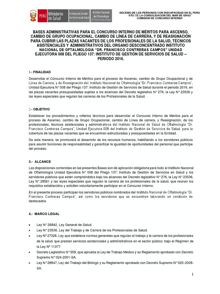 Modelo de Concurso de Meritos | PDF | Regulación | Derecho laboral