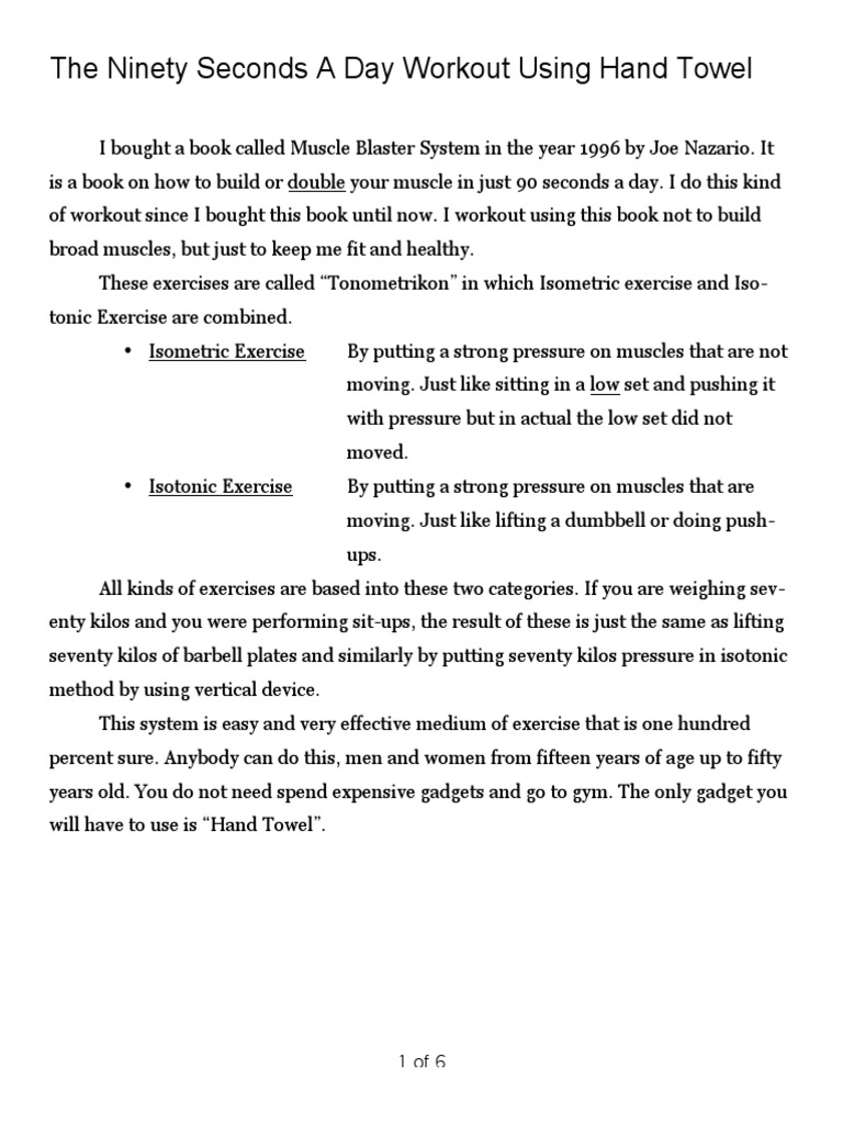 90 Sec Workout PDF | PDF | Self-Improvement | Wellness