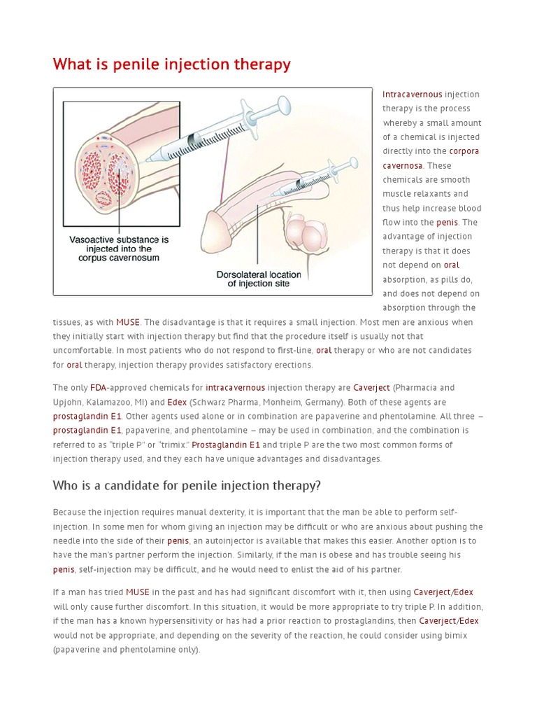 What Is Penile Injection Therapy - Erectile Dysfunction | PDF ...