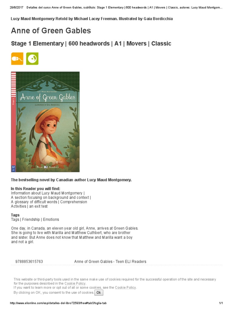 Anne of Green Gables Course Details | PDF | Wellness