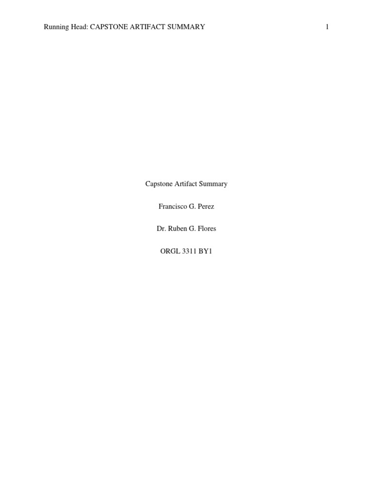 Capstone Artifact Summary | PDF | Motivation | Motivational