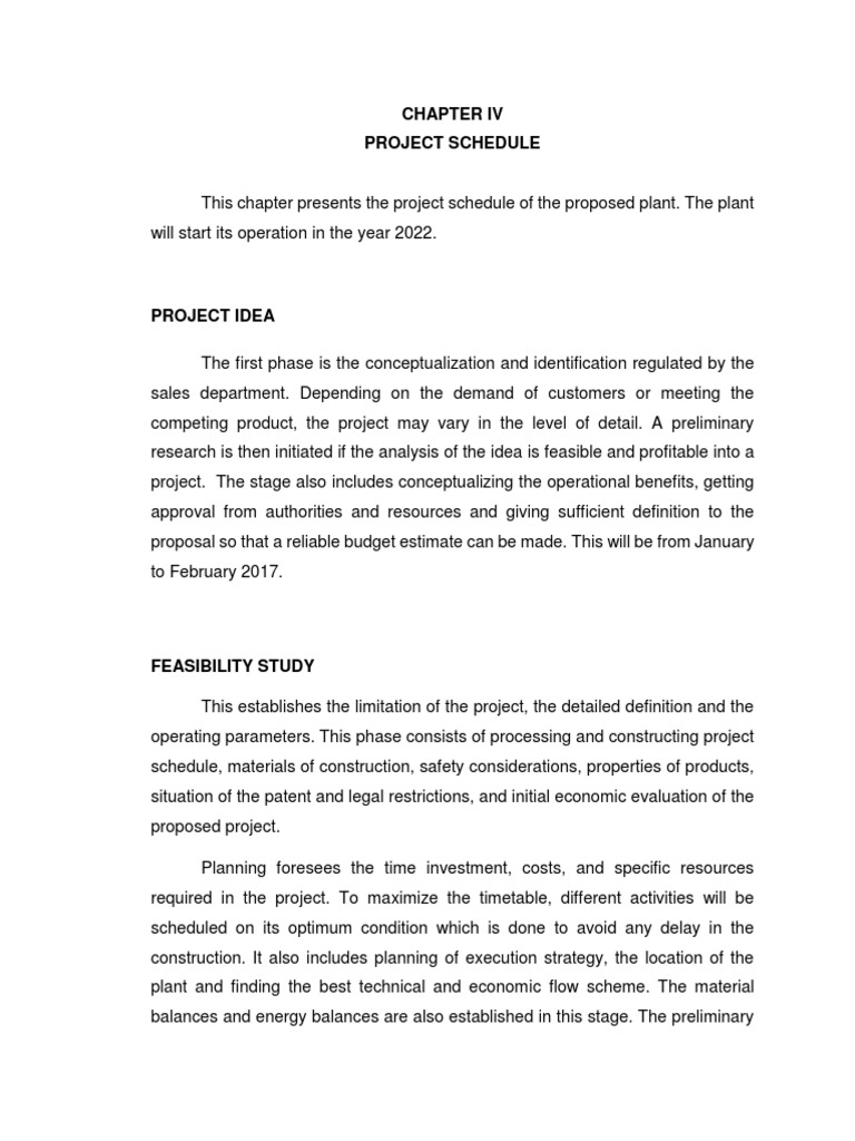 Plant Design Project Schedule Overview | PDF | Specification (Technical ...