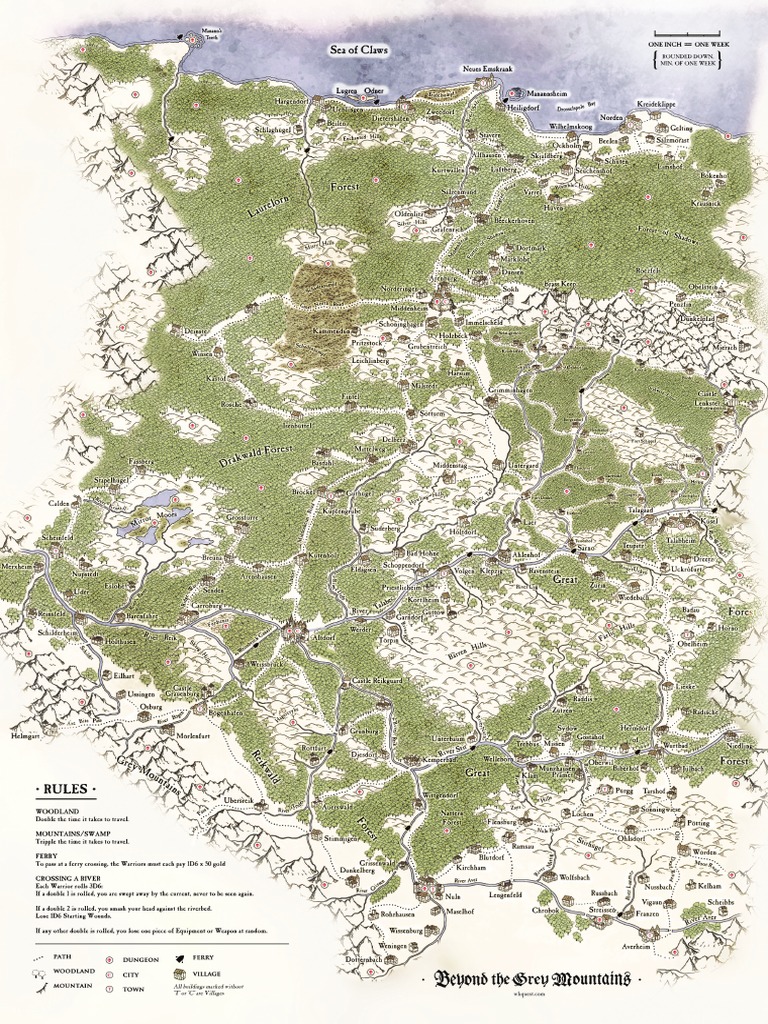 Beyond The Great Mountains Map | PDF