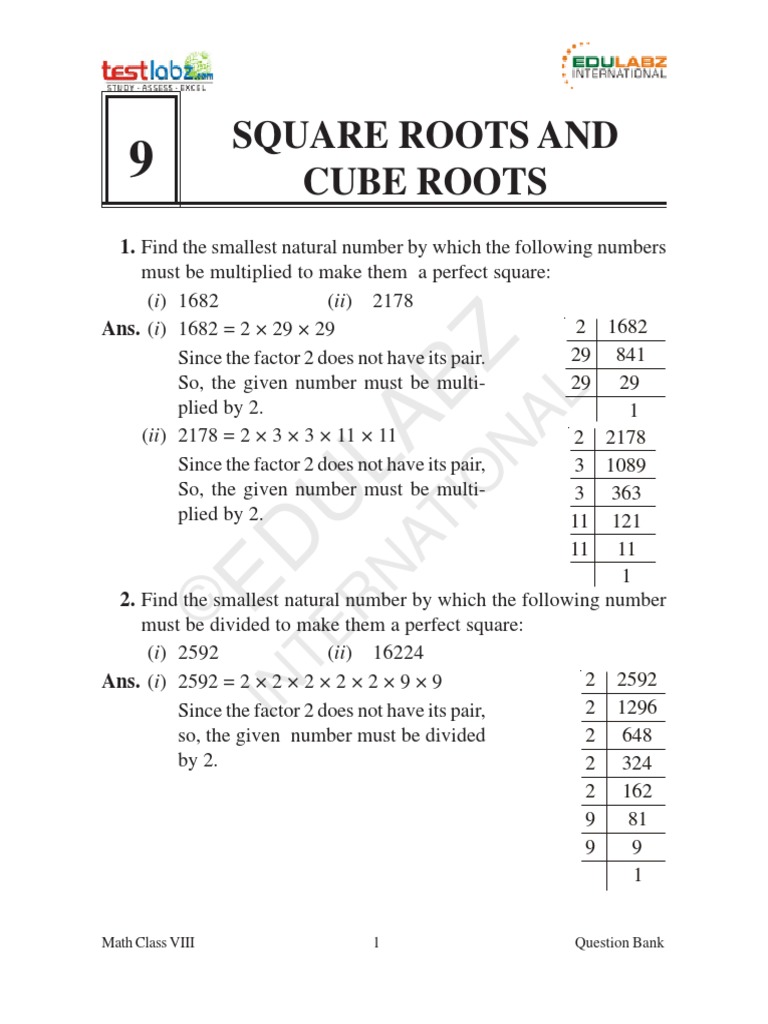 perfect square.pdf | Factorization | Arithmetic