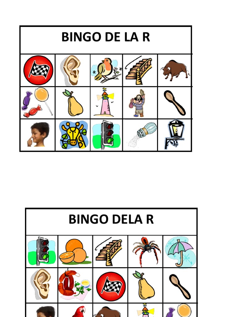 Bingo de La r Simple