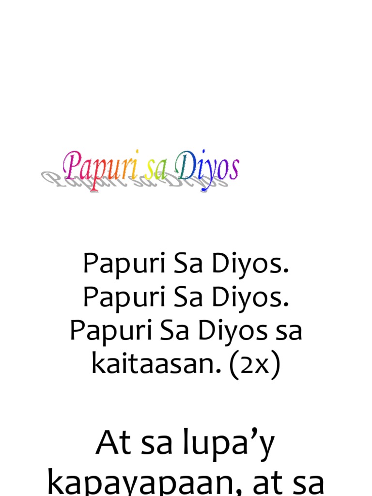 Papuri Sa Diyos