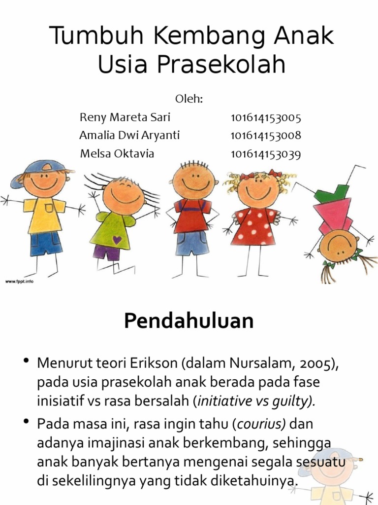 Tumbuh Kembang Anak Usia Pra Sekolah | PDF | Perkembangan Bahasa | Kosa Kata