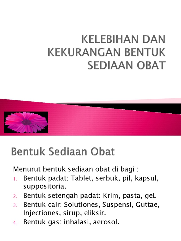 Bentuk Sediaan Obat | PDF