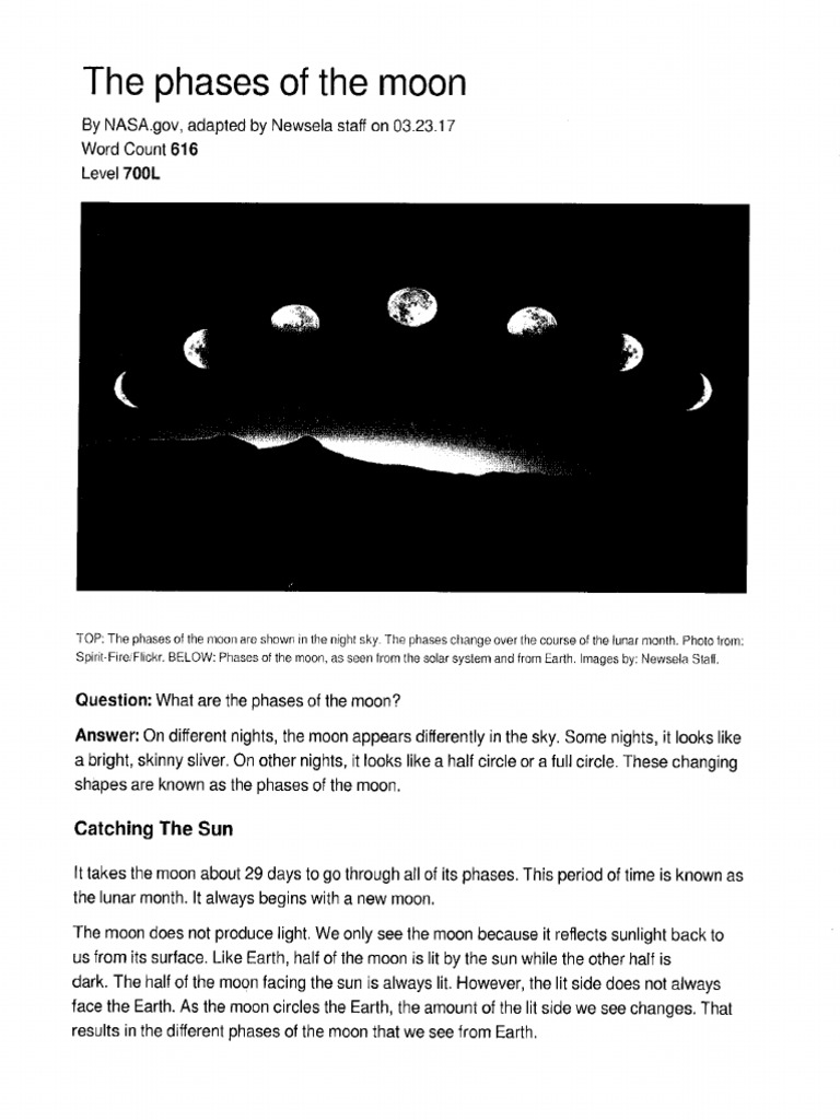 Phases of The Moon | PDF