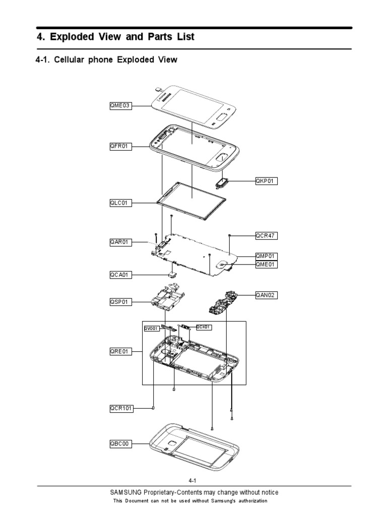 Samsung Cellular Phone Parts List | PDF
