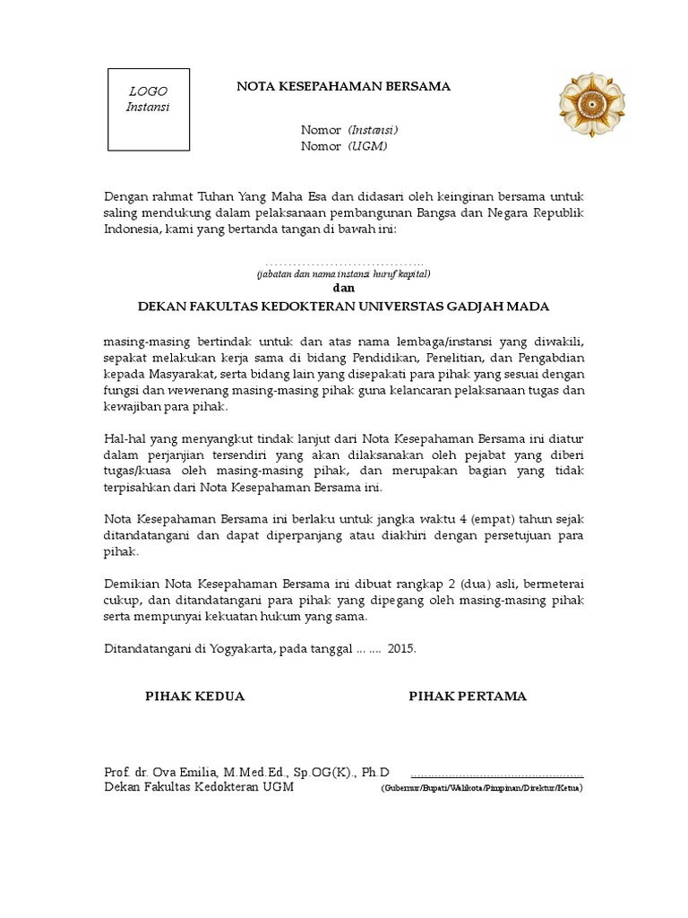 Form-Perjanjian-Kerjasama PPDS | PDF