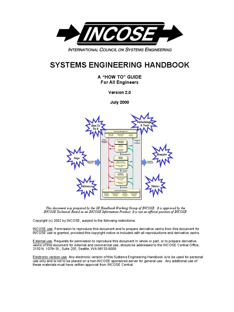 Handbook Incose Se HDBK v2 r07 Released 2002 03 | PDF