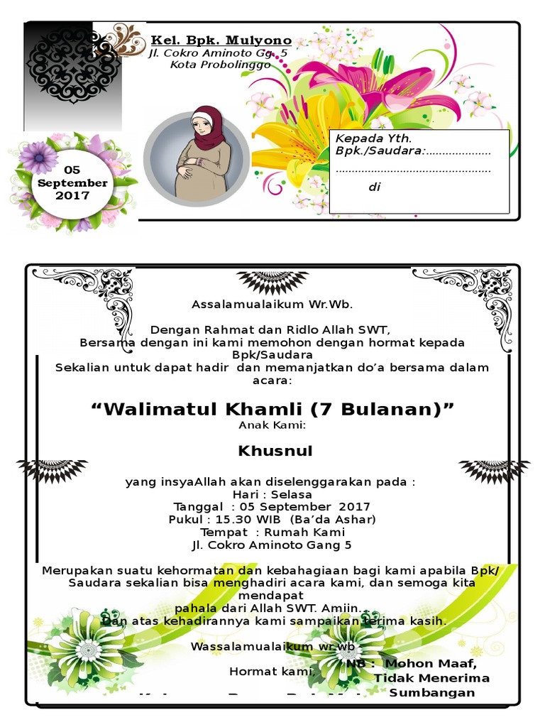 Undangan 7 Bulanan | PDF