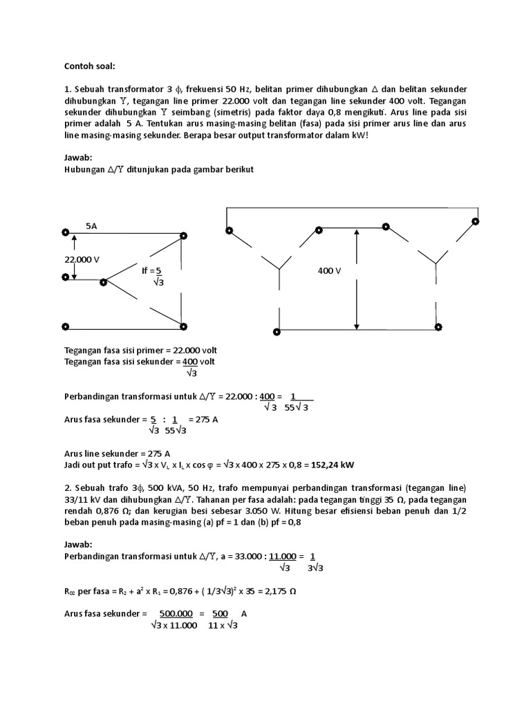Contoh Soal 3 Fasa | PDF
