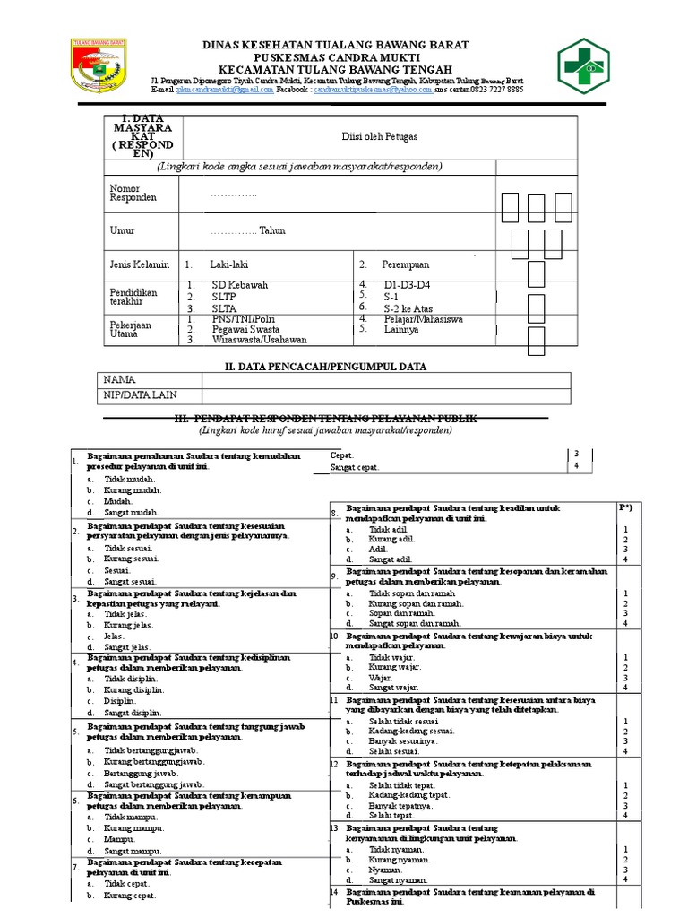 Survey Kepuasan Pelanggan Permenkes | PDF