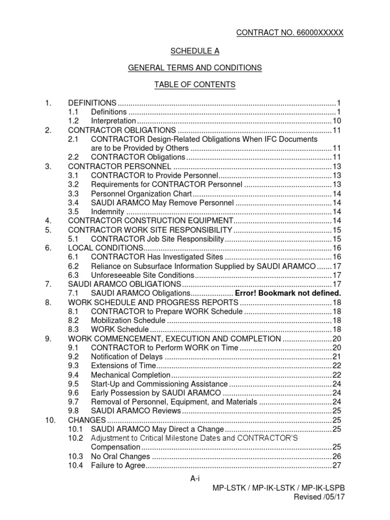 Schedule A | PDF | General Contractor | Specification (Technical Standard)