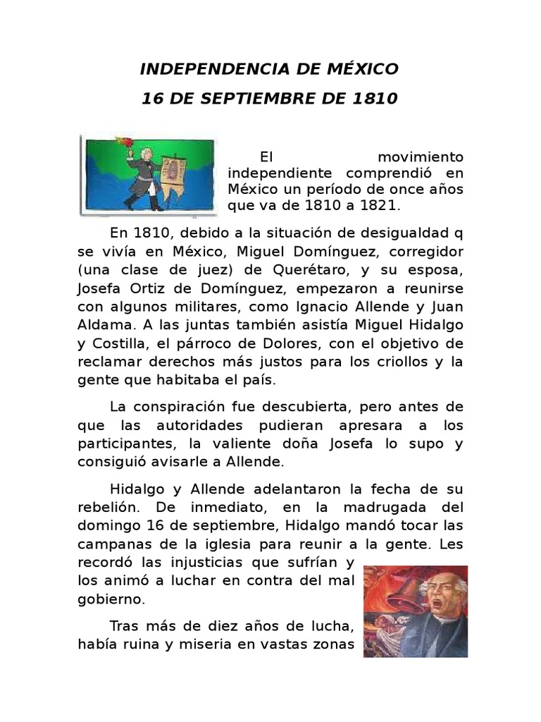Periódico Mural Independencia De México Pdf México Colonial