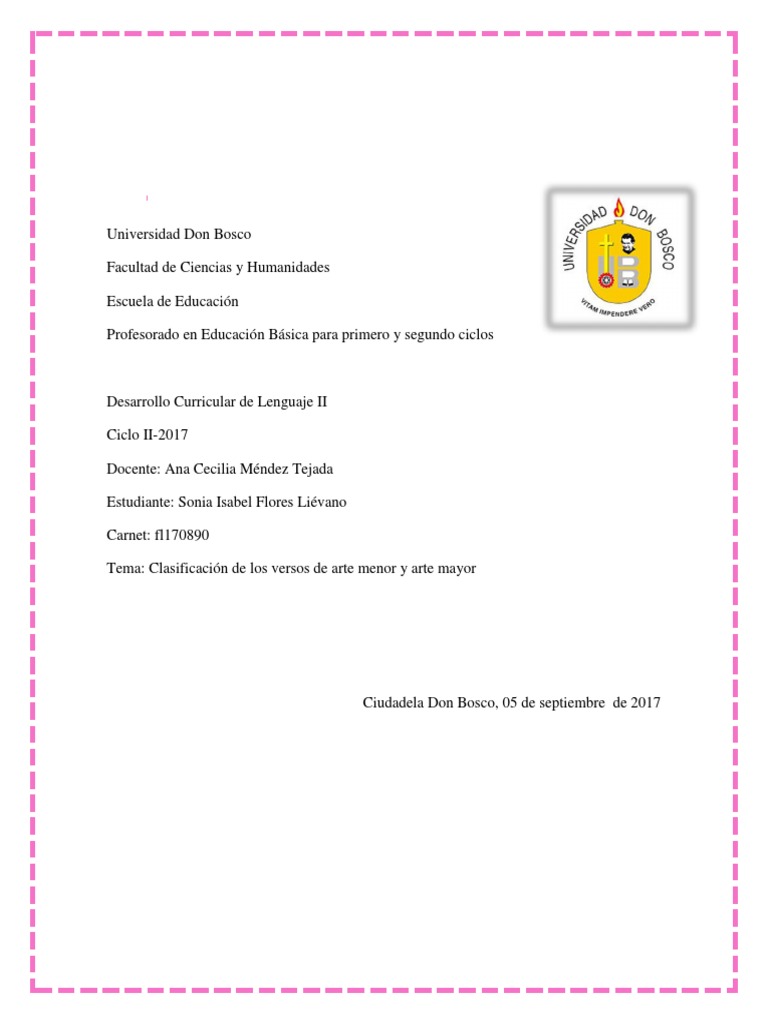 Clasificación de Los Versos | PDF | Metro (poesía) | Poesía