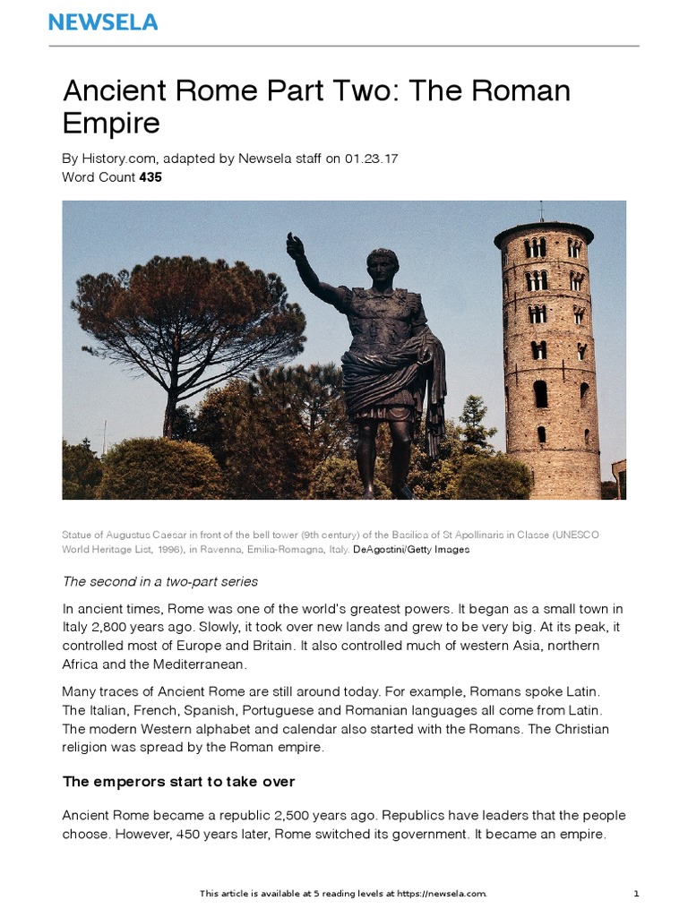 Ancient Rome - Newslea Article | PDF | Ancient Rome | Rome
