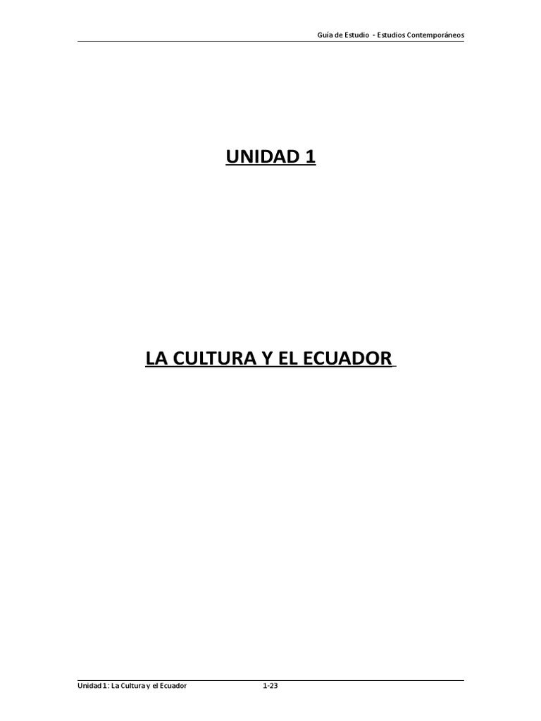 Cultura y Diversidad en Ecuador | PDF | Interculturalidad | Contracultura