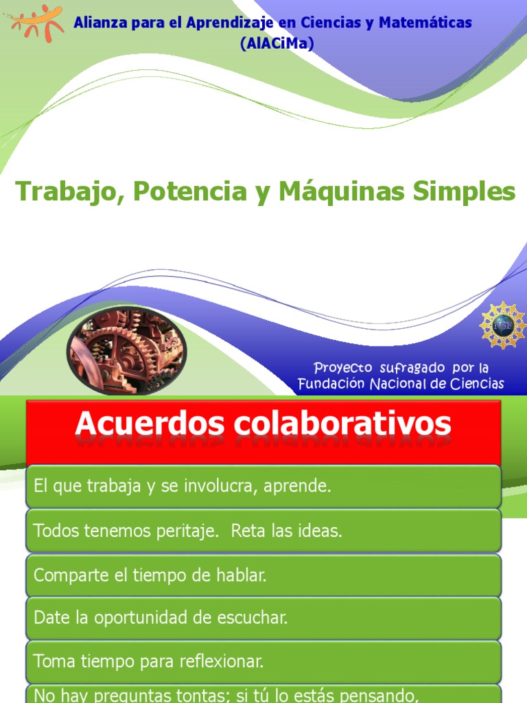 Trabajo y Máquinas Simples | PDF | Palanca | Fuerza