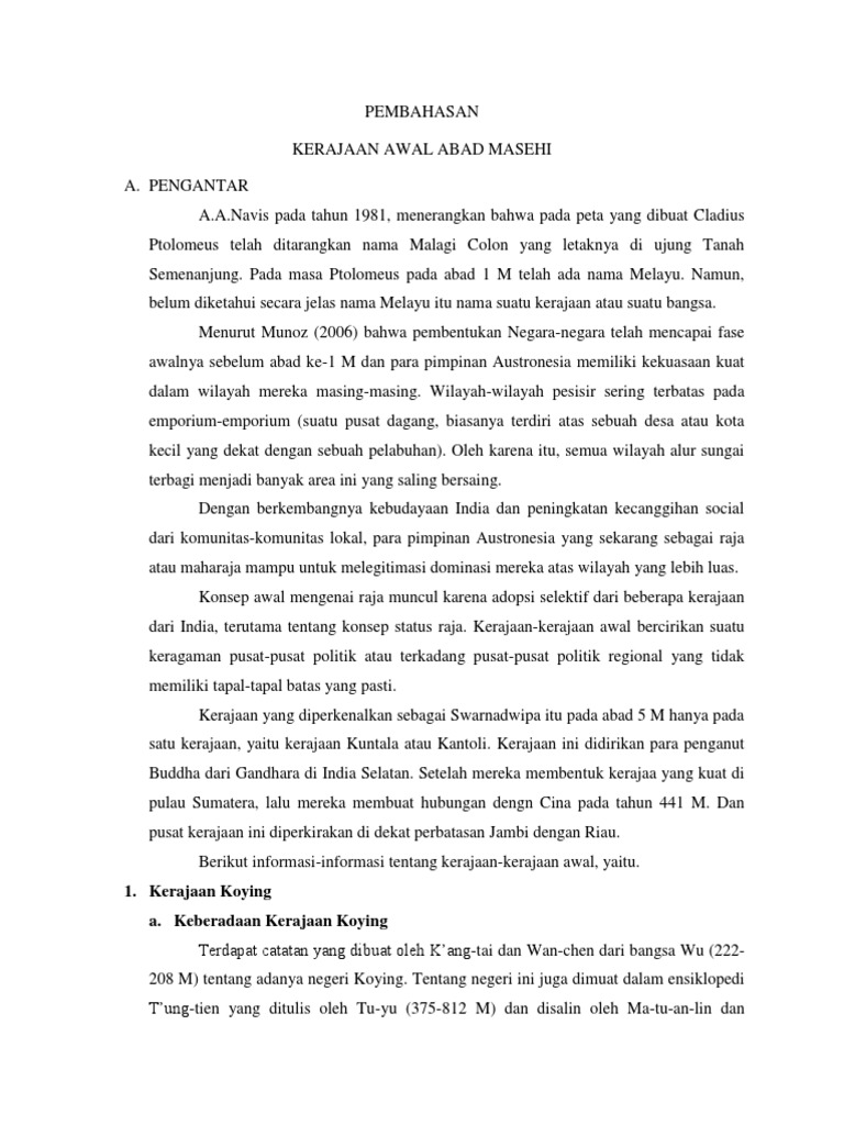 Sejarah Melayu Kel 1 | PDF