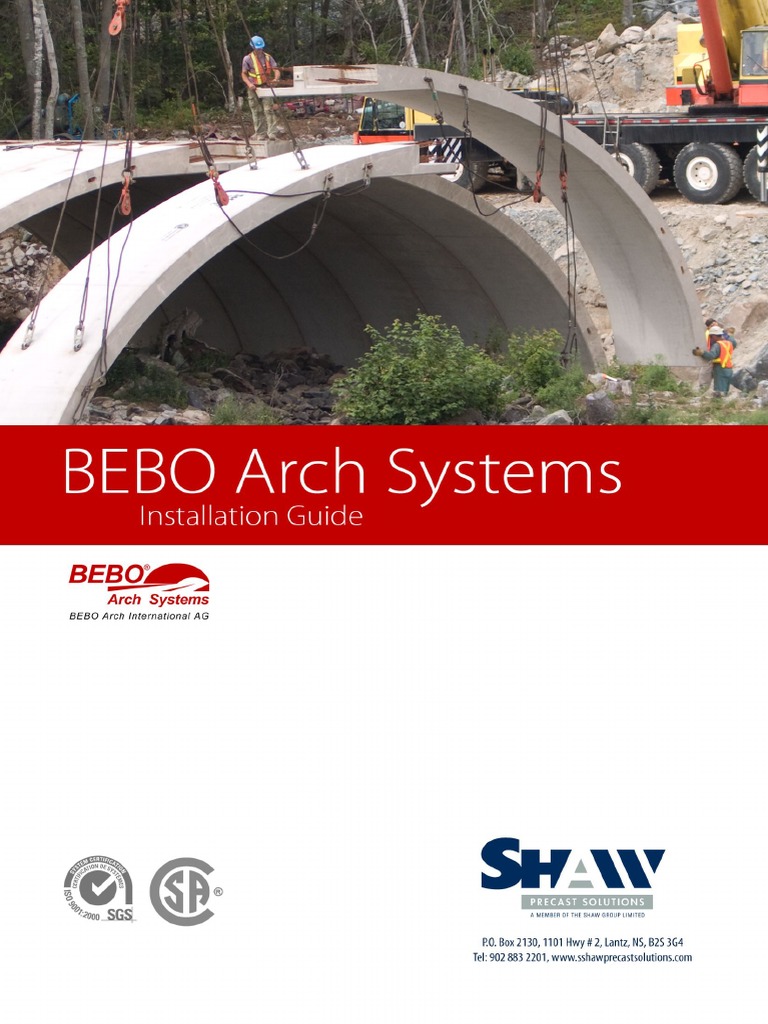 Bebo Arch System Installation Guide | PDF | Concrete | Precast Concrete