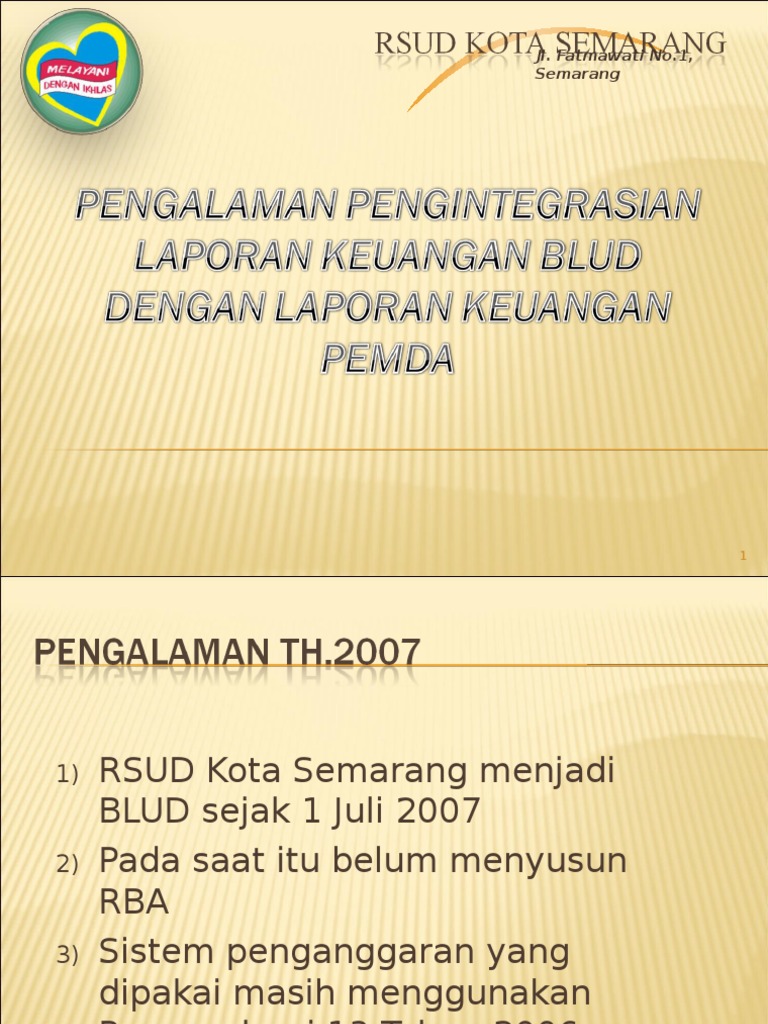 Integrasi Laporan Keuangan Rsud Kota Semarang | PDF | Pengelolaan ...
