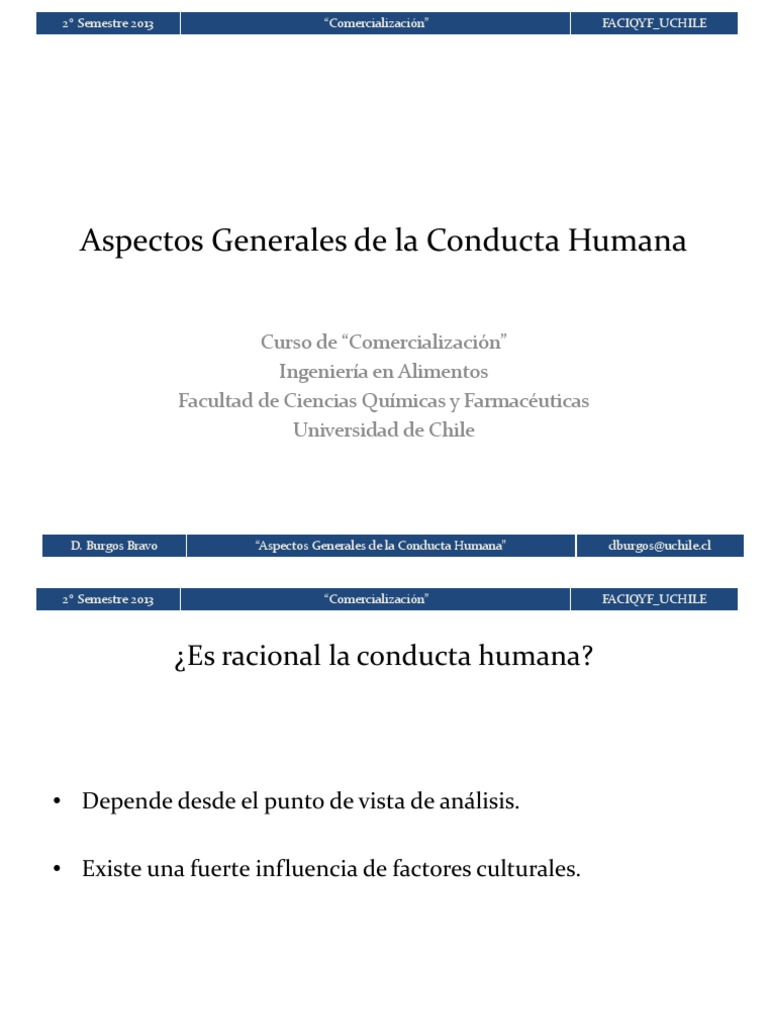 Aspectos Generales de La Conducta Humana | PDF | Comportamiento humano ...