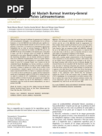 Evaluación del MBI-GS en Español | PDF | Burnout ocupacional | Sicología