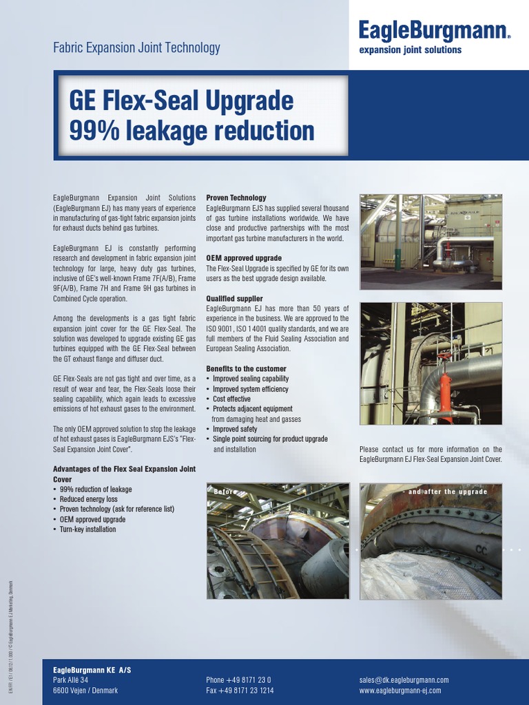 Eagleburgmann Ke Pte LTD Fabric Expansion Joint Flex Seal For Ge Gt2015 ...