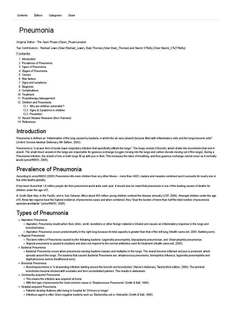 Understanding Pneumonia: A Comprehensive Review of Causes, Symptoms ...