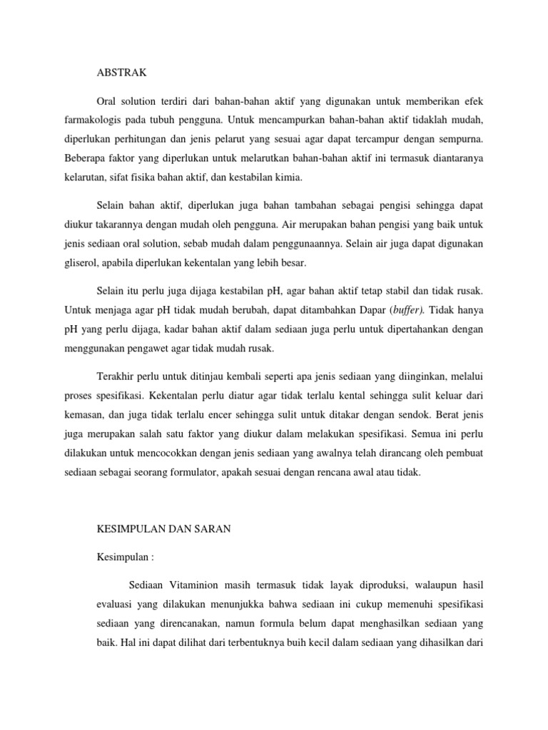 Abstrak, Kesimpulan Dan Saran. | PDF