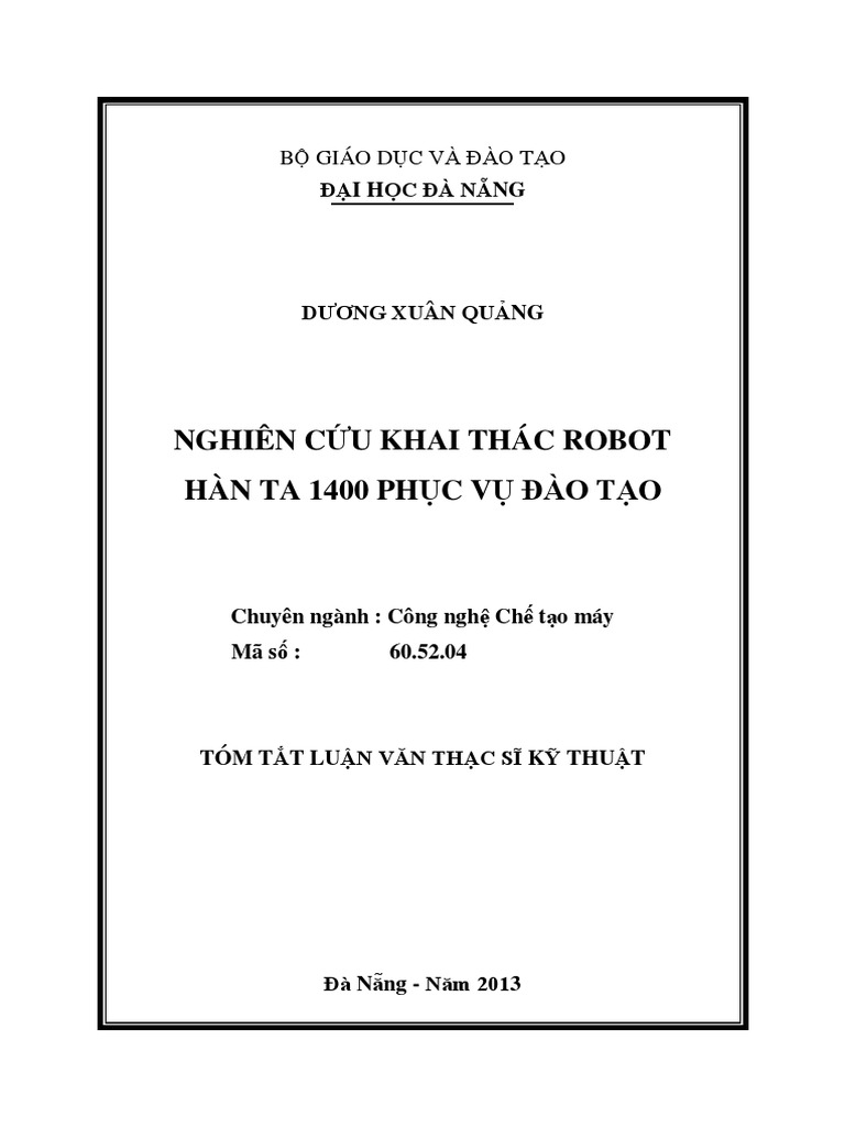 Robot Han TA 1400 Panasonic PDF | PDF
