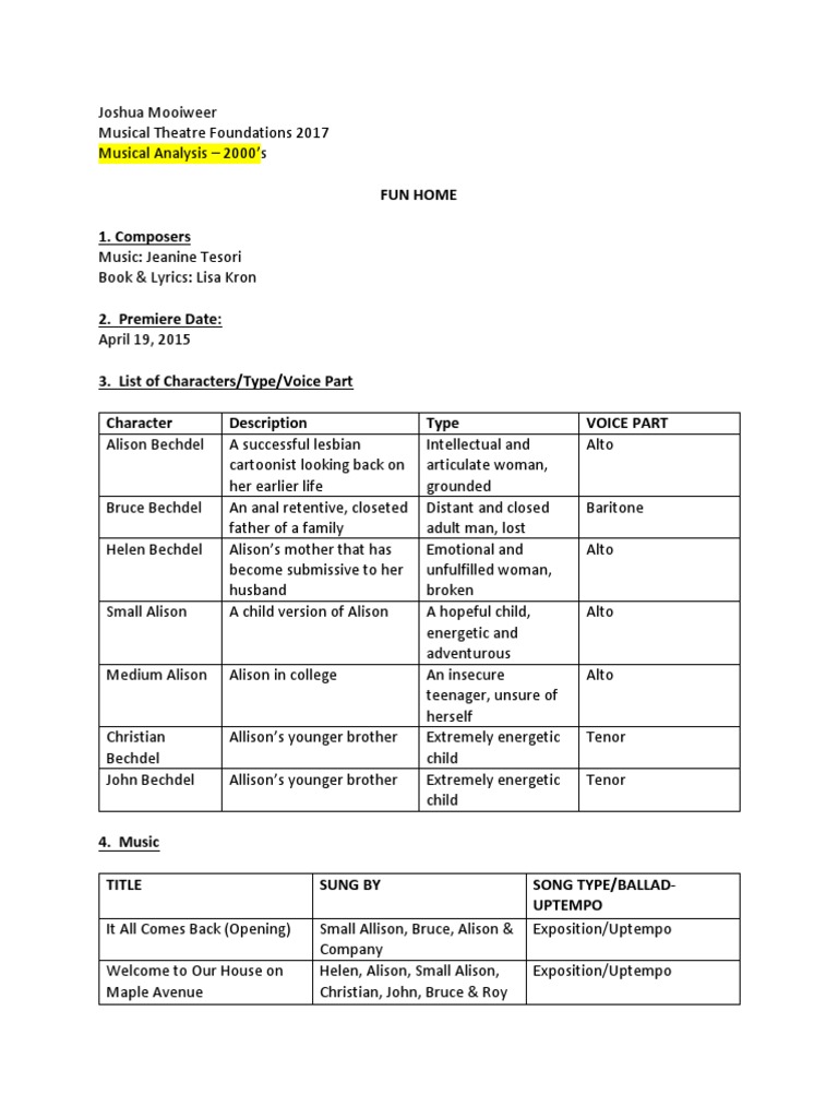 Fun Home | PDF | Leisure | Theatre